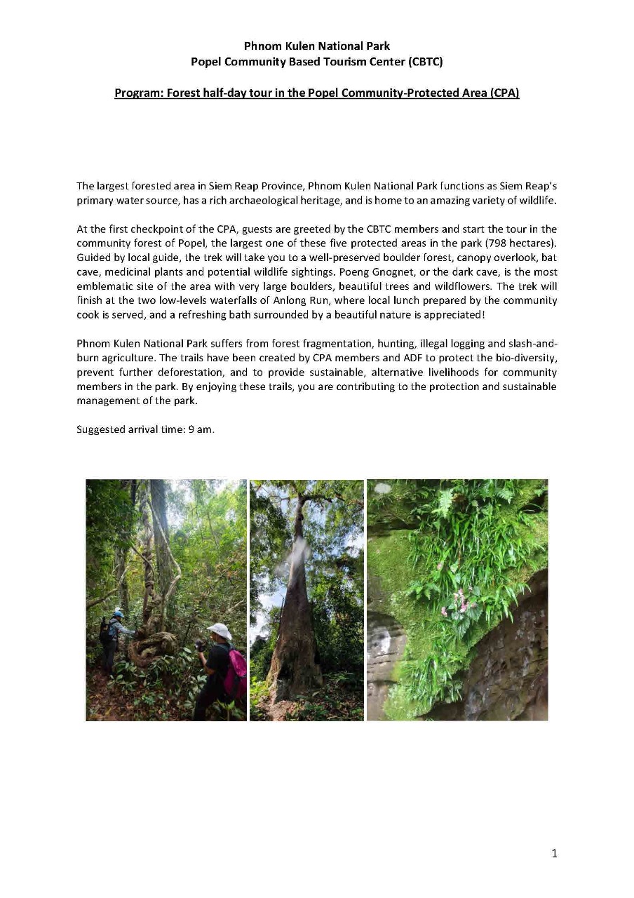 new CBTC (community based tourism center) in POPEL, Phnom Kulen ...